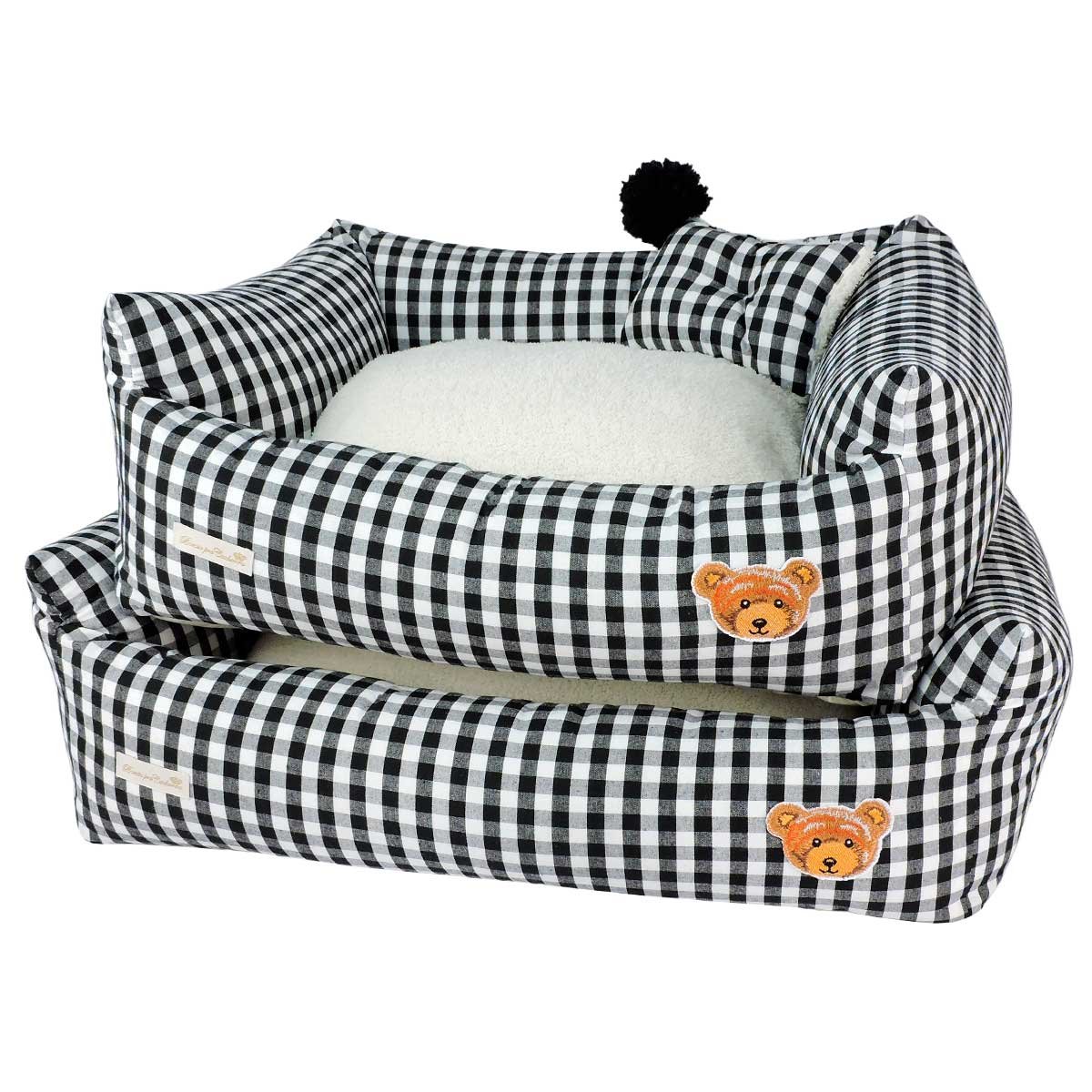 CAMA GRACE URSO PRETO M BONITO PRA CACHORRO - Petnautas