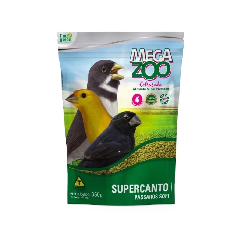 MEGAZOO EXTRUSADA PASSAROS SUPER CANTO SOFT 350G - Petnautas MEGAZOO EXTRUSADA PASSAROS SUPER CANTO SOFT 350G - Petnautas