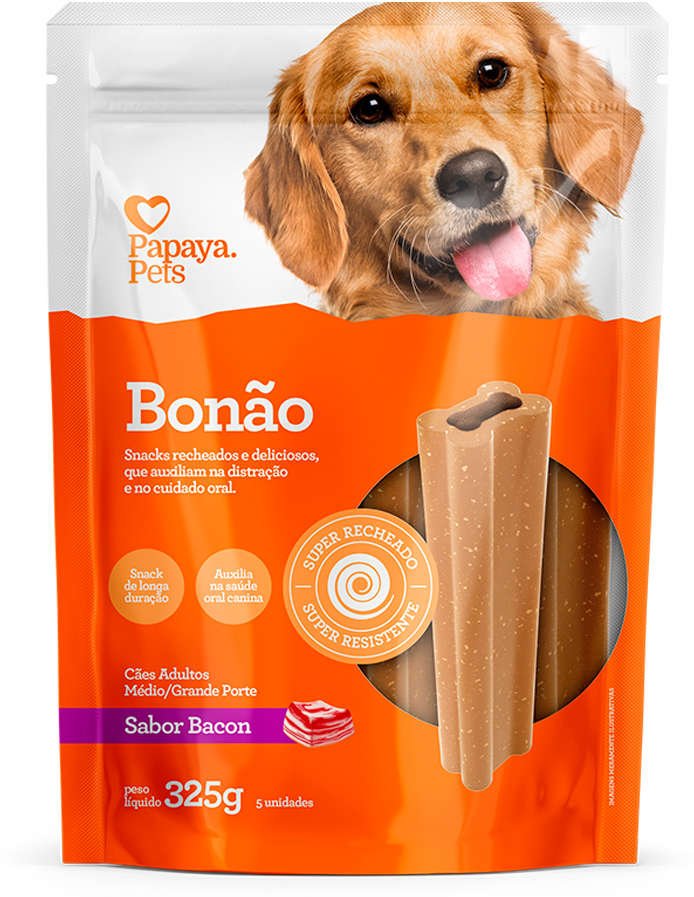 Petisco Papaya Pets Bonão para Cães Adultos Porte Médio e Grande Sabor ...