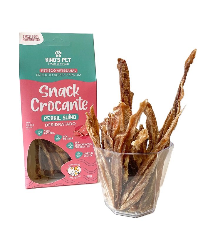 SNACK CROCANTE PERNIL SUINO 40G NINOS PET - Petnautas